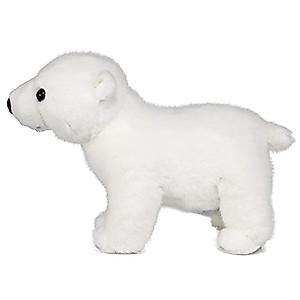 Ice King Bear Lifelike Baby Polar Bear Stuffed Animal - Plush Toy - 9 Inches Length