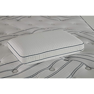 Serta Perfect Sleeper Copper Infused Memory Foam Pillow, Oversized Traditional, 1 Count (Pack of 1),White, 25-Inch (Length) by 16-Inch (Width) by 5.50-Inch (Height)