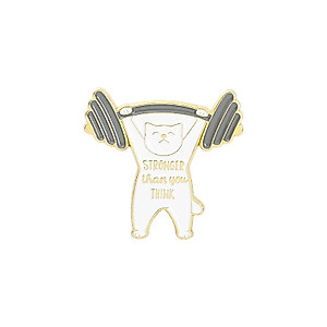 Koleso Soot Sprite Enamel Pin Work Out Strong Than You Think Strong Men Big Muscle Weight Lifting Self-discipline Badge Brooch-22572