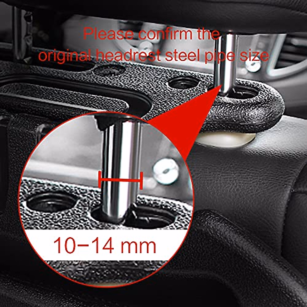 ihreesy Car Rear Seat Coat Hanger,Multifunction Folding Headrest Clothes Hanger Distance Between 115mm-120mm Hanger Hook Organizer Holder,Black