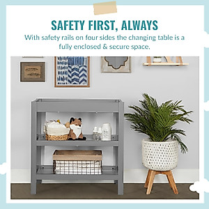 Dream On Me av2023-Dream table-a79f6f03 Ridgefield Changing Table in Storm Grey, 33.5x16x33.5 Inch (Pack of 1)