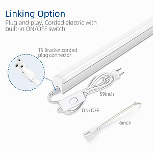 LELEJU LED Shop Light 3FT, 15W, 6000K, 1500lm, Linkable Utility Shop Lights, LED Ceiling & Under Cabinet Light, T5 Integrated Single Fixture (Pack of 4)