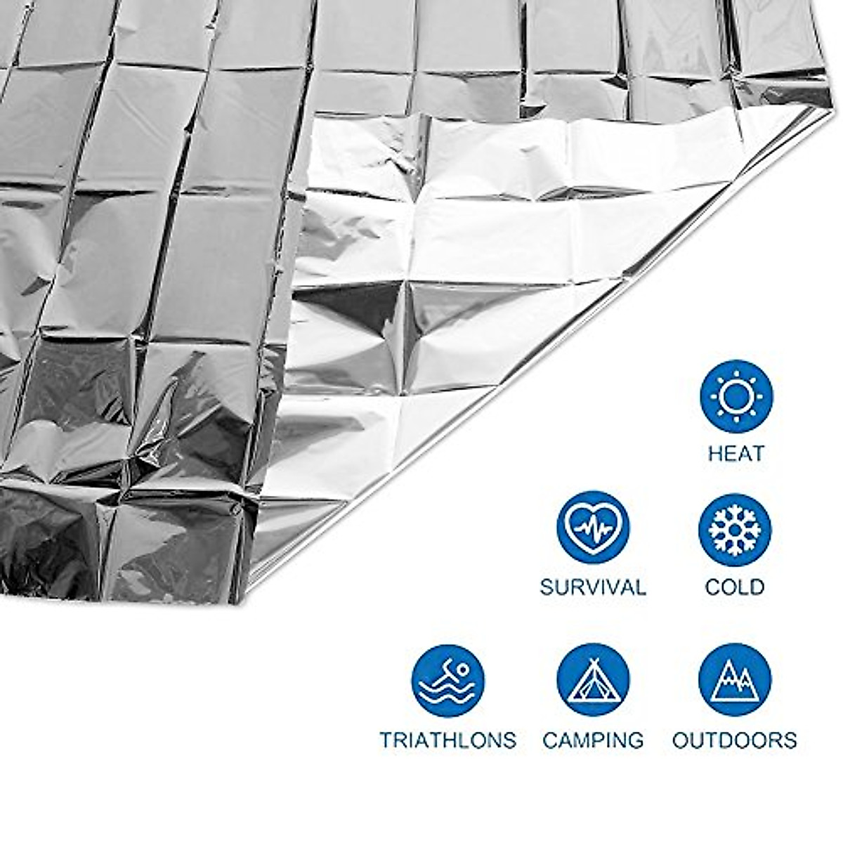 Emergency Mylar Blankets - 84" X 52"(4 Pack)