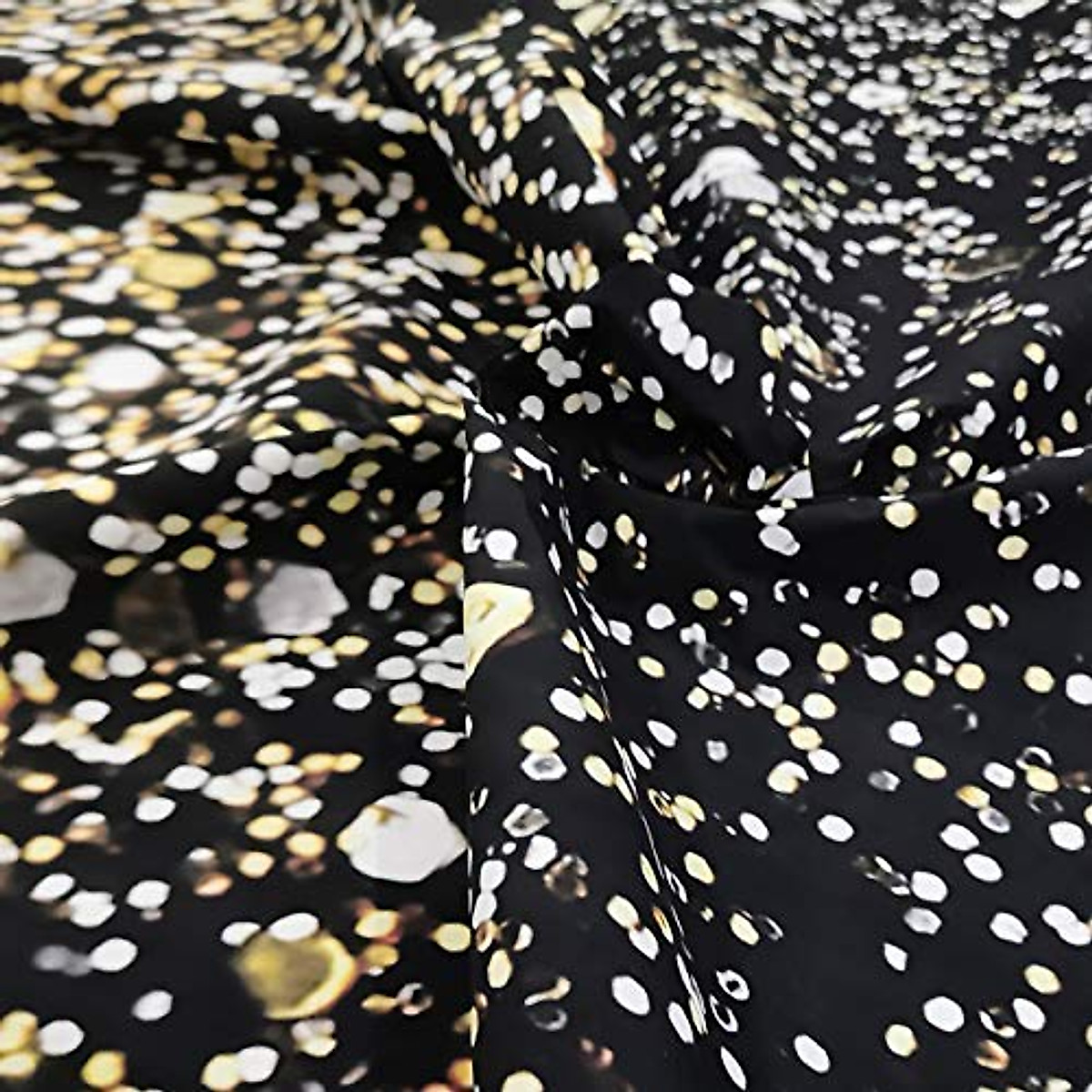 SJOLOON Black and Gold Backdrop Golden Spots Backdrop Vinyl Photography Backdrop Vintage Astract Background for Family Birthday Party Newborn Studio Props 11547(8x6FT)