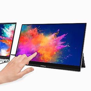 SideTrak Solo Pro 15.8" Touchscreen Portable Monitor Extender - FHD 1080P LED IPS Screen, Mac, PC, and Chrome Laptops, Powered by USB-C or Mini HDMI, Dual Display 10-Point Touch and HDR (Touchscreen)