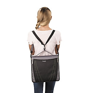 Five Star Zipper Binder, 2 Inch 3 Ring Binder, Expanding Pocket, Durable, Black/Gray (73305)