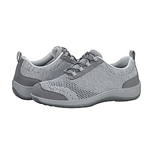 Orthofeet Women's Palma Casual, Gray, 8 X-Wide