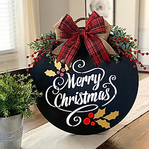 Christmas Welcome Stencils for Painting on Wood,Let It Snow Stencil for Porch Sign Merry Christmas Believe Snowman Drawing Templates for Shirts Pillow Cover Door Hanger Decor（11/12p）
