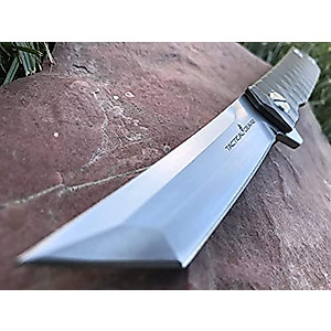 TACTICAL GEARZ EDC Tc4 Titanium Pocket Knife! Tc4 Titanium Handle! Ball Bearing, CPM-D2 Steel Blade! Includes Sheath!