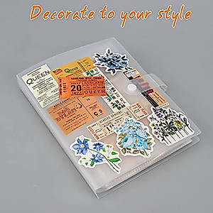 Designster Transparent Jewelry organizer book - Jewelry Storage Album Earring Organizer Storage Book Bag, Jewelry Travel Storage Holder for Necklace Rings Bracelet Studs (80 Slots+50 Thicken PVC Bags)