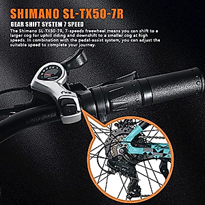 Cyrusher Kuattro Step-Through Ebike 750W BAFANG Motor 52V 17Ah Battery 26" x 4.0" Fat Tire Electric Bike for Adults Shimano 7-Speed Front Fork Suspension 3.7'' LCD Display (Kuattro 17Ah White)