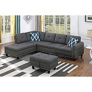 Devion Furniture EZO Sofas, Dark Gray