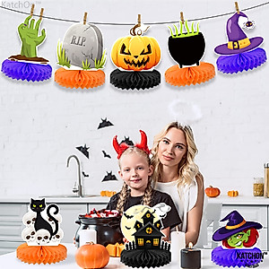 KatchOn, Halloween Centerpieces for Tables - Pack of 8 | Spooky Halloween Birthday Centerpiece for Halloween Table Decorations | Scary Halloween Centerpieces for Pumpkin Halloween Party Decorations
