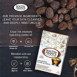 South of France Shea Butter Bar Soap 6 Ounce (Pack of 8 bars)