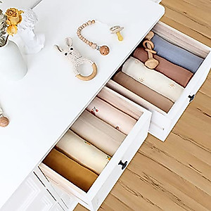 LifeTree Muslin Baby Swaddle Blankets Neutral, Organic Cotton, Large 47 x 47 inches, Swaddling Receiving Blanket for Boys & Girls (Beige)