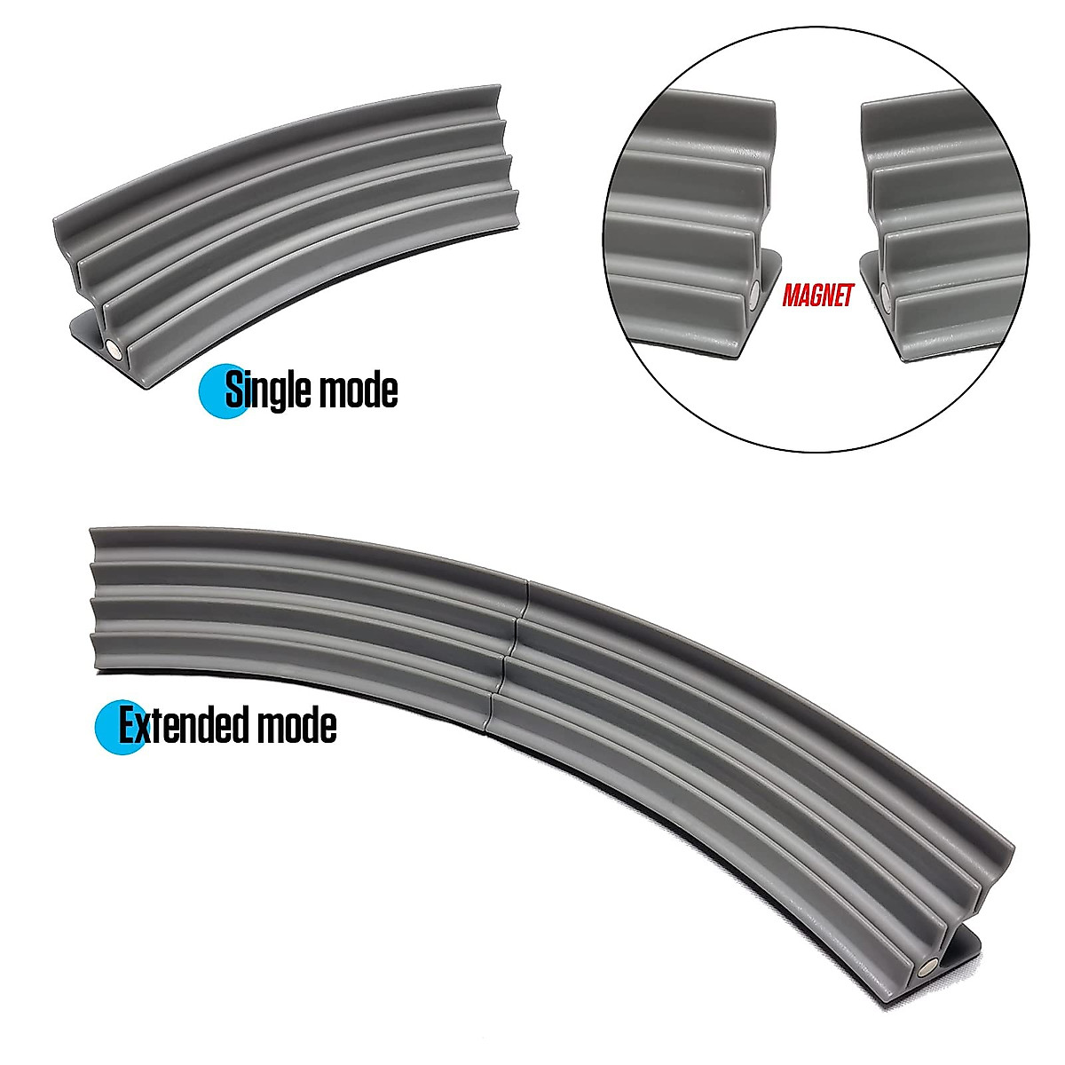 BRADYS HOUSE - Extendable Plastic Playing Card Holder Set of 4 (Grey), Card Holders for Card Games