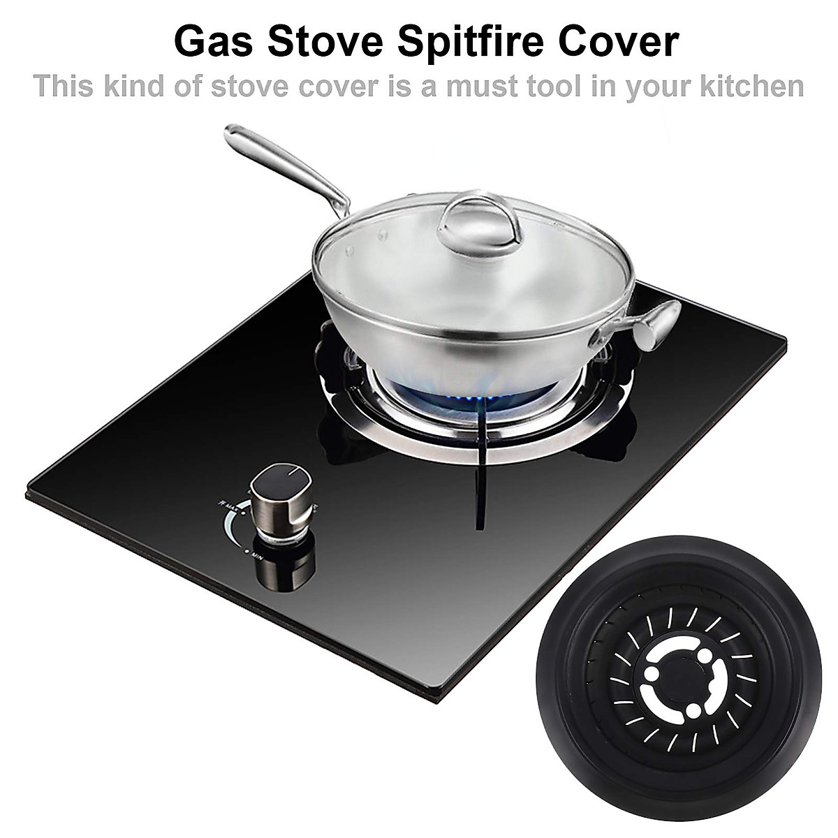 Hemoton 1Pc Gas Stove Cover Stove grates Coffee Kettle stovetop Gas Range Cover Gas Burner Ring cast Iron Stove Grate Stove Plate Covers Range grates Steel Cover Metal Stainless Steel