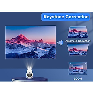 Mini Projector, Magcubic HY300 Auto Keystone Correction Portable Projector, 4K/ 200 ANSI Smart Projector with 2.4/5G WiFi, BT 5.0, 130 Inch Screen, 180 Degree Flip, Round Design, Home Video Projector