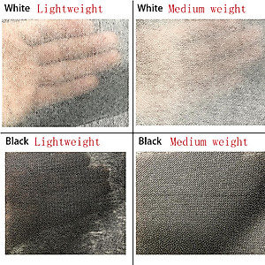 PLANTIONAL White Iron-On Non-Woven Fusible Interfacing: 39 x 72 inch Lightweight Non-Woven Interfacing Iron On Polyester Single-Sided Interfacing for DIY Crafts Supplies