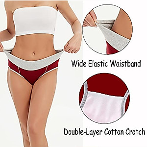 Apluschoice Cotton Underwear for Women Breathable Briefs Stretch Panties Pack of 5(Small) Multi-color