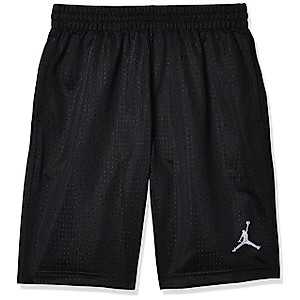NIKE Boys Air Jordan Mesh Athletic Shorts (Medium, Black)