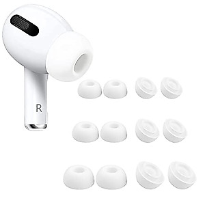 Kedoo [6 Pairs] Replacement Ear Tips for Airpods Pro and Airpods Pro 2nd 2022 Generation,Better Noise Cancellation Tips, Fit in The Charging Case (Sizes S/M/L, White)