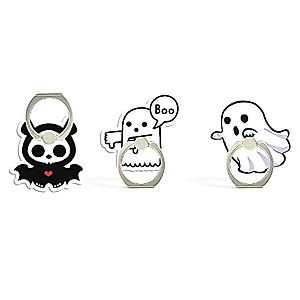 GSHOPVV Halloween Finger Cell Phone Ring Holder Stand Adjustable Universal Rotates 360° and Swivels180° Finger Alloy Ring Holder for iPhone