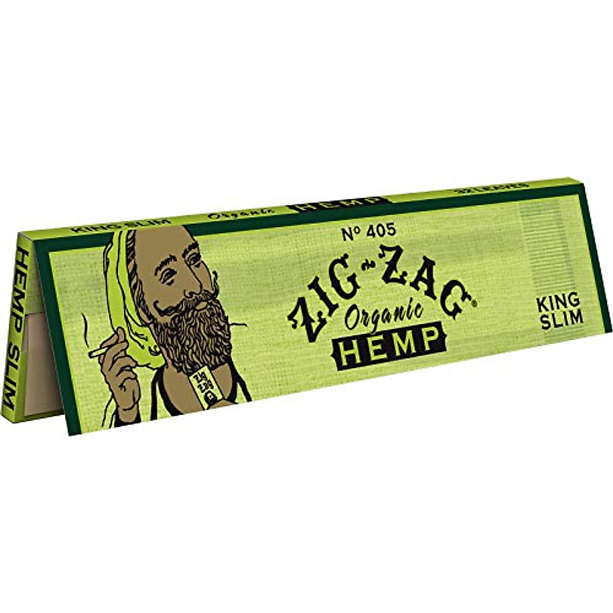 ZIG-ZAG Rolling Papers - Organic Vegan Hemp Rolling Papers - King Size Slim 110mm - Slow and Even Burn - Choose Your Size: 6 or 24 Packs - Unbleached, Additive-Free Papers (6 Packs)
