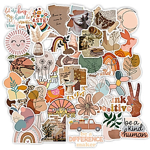 CAKOLINK Vintage Aesthetic Stickers 50 Pcs, Vinyl Waterproof Stickers for Water Bottles Laptop Phone Computer Guitar (1)