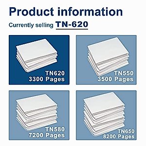 1 Pack TN-620 TN620 Black Toner Cartridge Replacement for Brother MFC-8370 8460N 8470DN 8480DN 8880DN 8660DN 8670DN 8860DN 8870DW 8680DN 8690DN 8890DW DCP-8060 8065DN 8080DN 8085DN Printer.