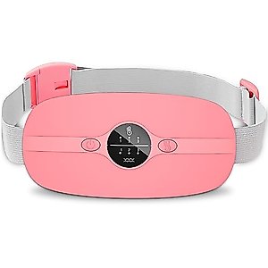 HZD Portable Cordless Heating Pad, Period Menstrual Heating Pad with 3 Heat Levels and 3 Massage Modes, Portable Electric Fast Heating Belly Wrap Belt for Women and Girl
