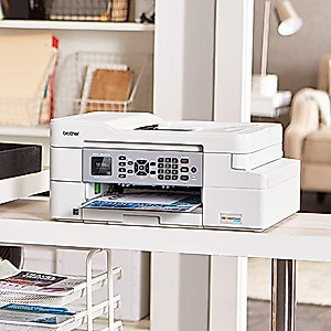 Brother MFC-J805DW INKvestmentTank Color Inkjet All-in-One Printer with Mobile Device and Duplex Printing with Up To 1-Year of Ink In-box, White, One Size, Amazon Dash Replenishment Ready