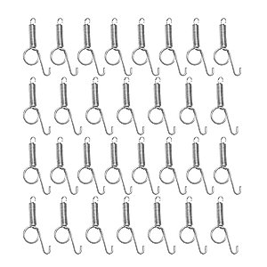 Anxingo 20 Pcs Spring Cage Latch Door Spring Hook Metal Finger for Fixing Rabbit, Dog, Cat,Birds,Rodents, Guinea Pig,Hamster, Parrot Hedgehog Cage Door