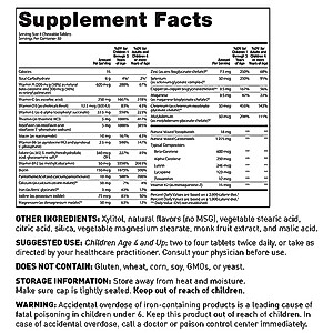 Dr. Amy Myers Kids Multivitamin Chewable for Optimal Health - Activated B Vitamins, Zinc, Selenium, Iodine + More - 23 Vitamins & Minerals, Gluten Free - Berry Flavor, 120 Tablets