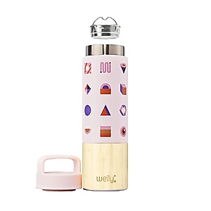 Welly Traveler 18oz | Vacuum Insulated & Infusing Stainless Steel Bamboo Water Bottle | Triple Wall, Wide Mouth, BPA Free (D'Ara Nazaryan, 18oz)