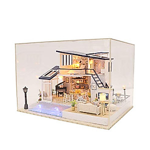 Flever Wooden DIY House Kit, Miniature with Furniture, Creative Craft Gift for Lovers and Friends (Mermaid Tribe)