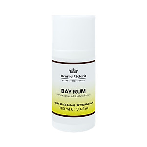 HENRI ET VICTORIA Aftershave Balm for Men | Bay Rum Scent | Canadian Made by Skilled Artisan | After Shave Balm Prevent and Cure Razor Burns | 100 ml (3.4 oz)