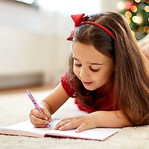 FULLPAD Black Ballpoint Pens, Retractable Medium Point 1.0mm Office Supplies Pen with Super Soft Grip & Metal Gold Clip, Smooth Writing Black Ink Journaling Pens, Gift Pen Set