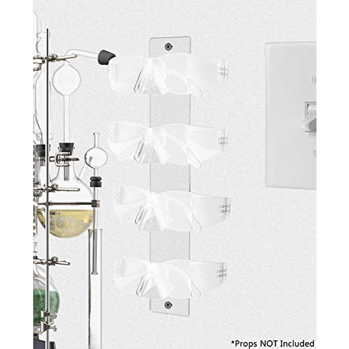 Marketing Holders Glasses Display 4 Pairs Holder with Hanging Hardware Retail Space Saver Organizer Storage Hanger Warehouses Wall Mount Eyeglasses Clear Acrylic Spectacles Safety Glass Labs