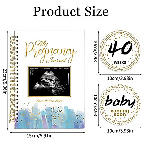 Pregnancy Journal Memory Book with Stickers,Pregnancy Book for Mom to Be Gift,Pregnancy Journals for First Time Moms (A)