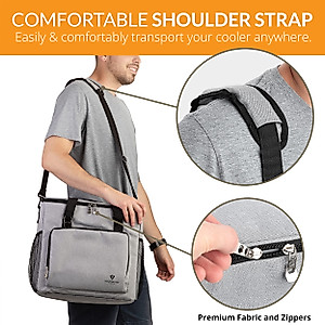 Large Soft Sided Cooler Bag - Portable, Collapsable, Insulated, and Leak Proof - 60 Can 40L Capacity Ice Chest - Great Coolers for Travel, Camping, Picnics, Tailgate, Beach, Boats, or Cars