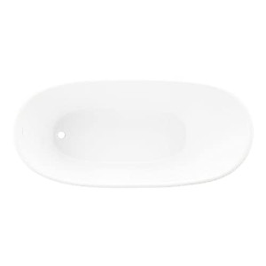Signature Hardware 930344-67 Saunders 67" Acrylic Soaking Tub with Integrated Overflow and Drain