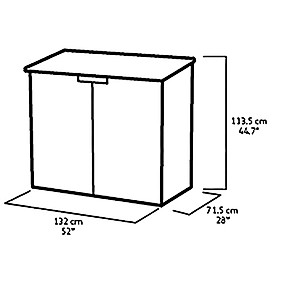 Keter 249317 Store it Out Nova Outdoor Garden Storage Shed, 32 x 71.5 x 113.5 cm, Light Grey with Dark Grey Lid