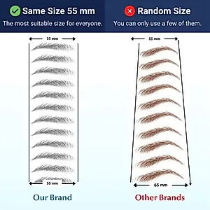 Bliss and Beyond USA | Men Waterproof Eyebrow Tattoo Stickers. A real hair stroke look. Hair replacement without surgery. Solution for hair loss. Bushy Tinted eyebrow tattoos. (MEN)