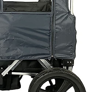 Keenz Outdoor All Weather Wind Cover and UV Protector with Windows and Zipper Enclosure for 7S Push Pull Storage Wagon Stroller, Gray