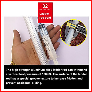 Soft Ladder Rope Wire Fire Escape Aluminum Alloy Home Fireproof High Altitude Rescue Project Climbing Compact & Reusable Excellent Load Bearing Capacity,8m/26.3ft