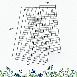 Giantex 8 Panels Cucumber Trellis, A-Frame Garden Trellis for Plant Climbing, Greenhouse Vegetable Fruit Grow Support with 18 Clips, 16 Ground Stakes, 8 Spiral Connectors, 12 Cable Tie, Twist Tie