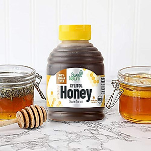 Sweet Nature Birch Xylitol Sugar Free Honey - Non GMO - Kosher - Made in the U.S.A. - Keto Friendly (14 oz)