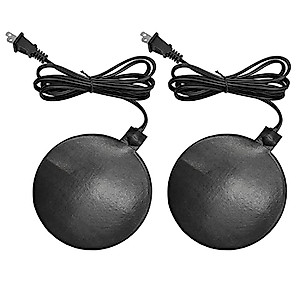 120V 35W Poultry Water Heater Base Chicken Water Heater Pad for Winter, 5.9" Silicone Heater Chicken Waterer Pad for Chicken Bucket 4 Feet Wire 2 PCS