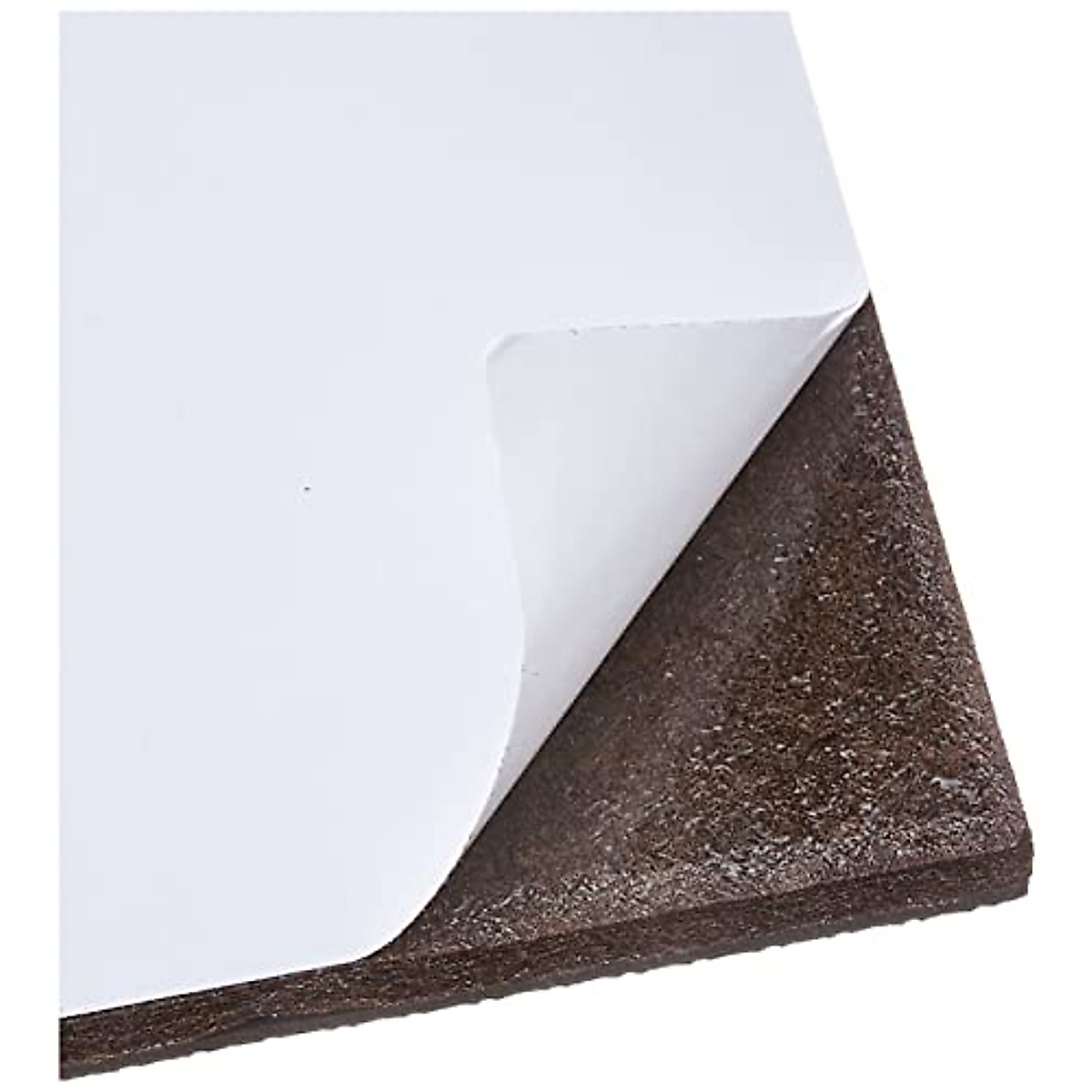 Prime-Line MP76740 Heavy-Duty Non-Slip Furniture Pads, 1/4 inch Thick x 4 inch x 4 inch Squares, Self-Adhesive Backing, Brown Felt w/Black Rubber, Pack of 8